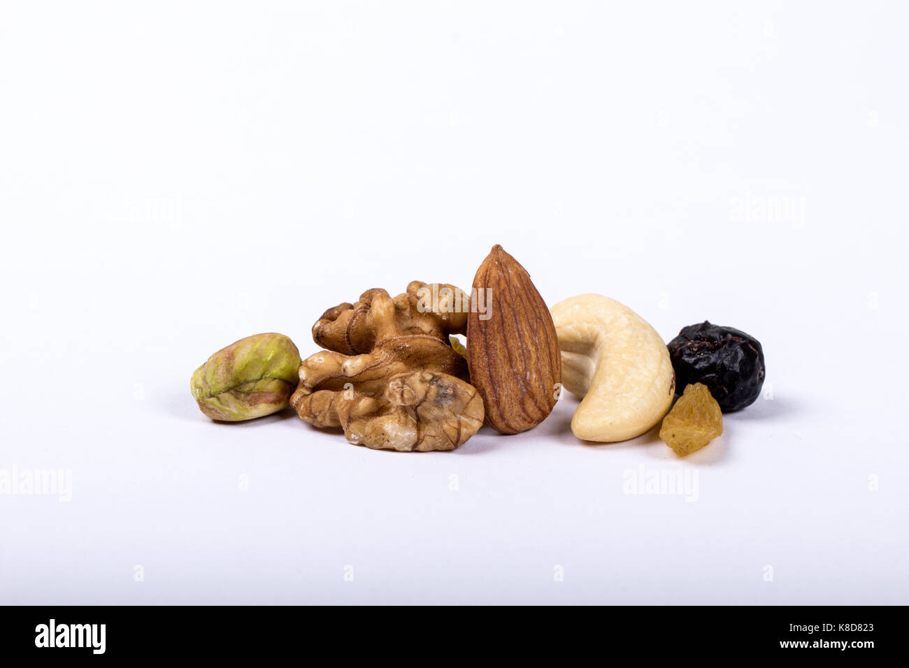 Mix Dry fruits in white Stock Photo - Alamy