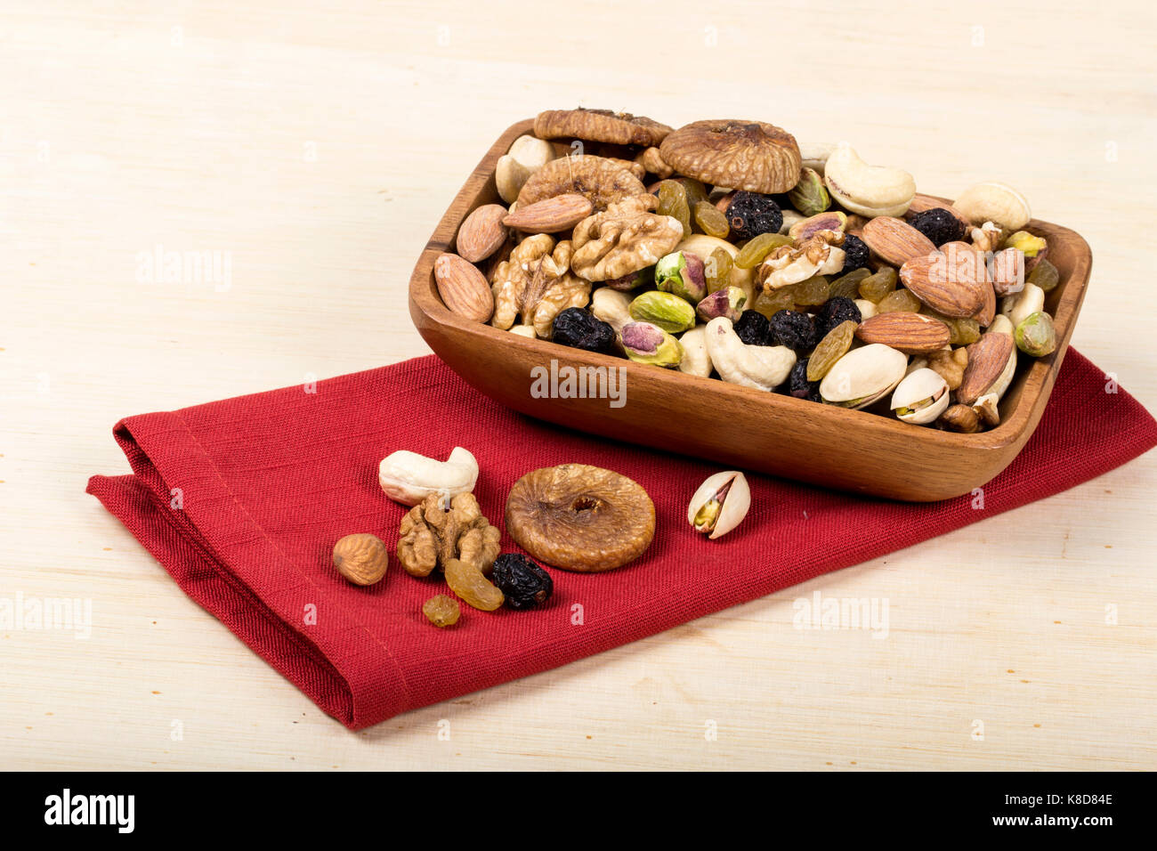 Mix Dry fruits in white Stock Photo - Alamy