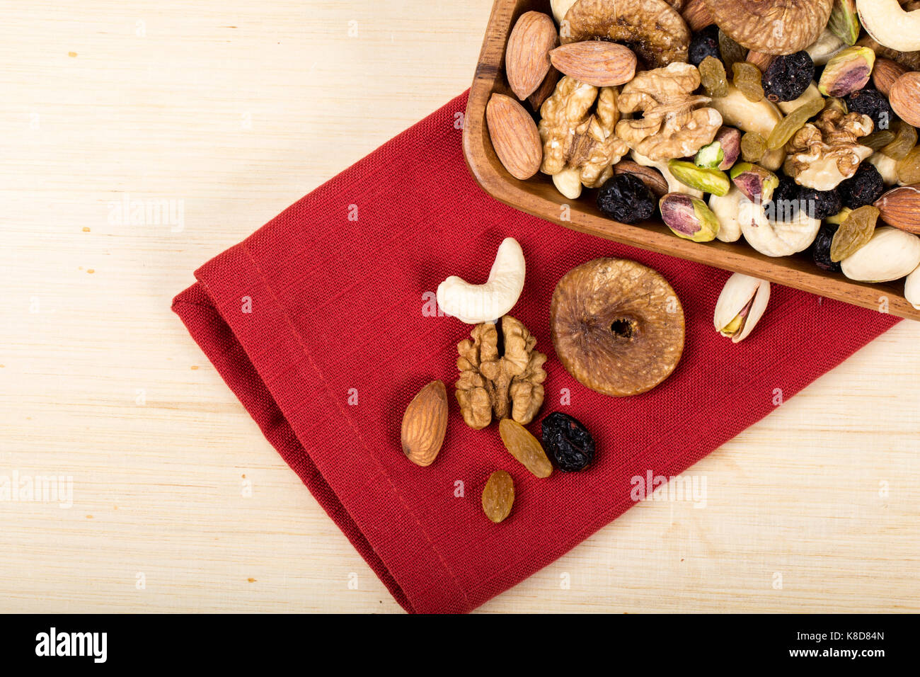 Mix Dry fruits in white Stock Photo - Alamy