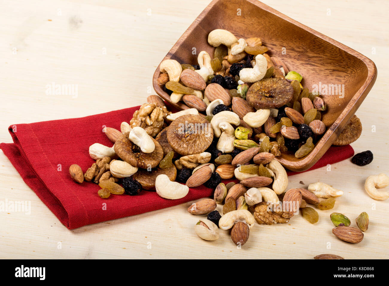 Mix Dry fruits in white Stock Photo - Alamy