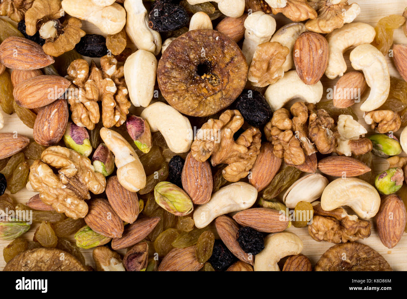 Mix Dry fruits in white Stock Photo - Alamy
