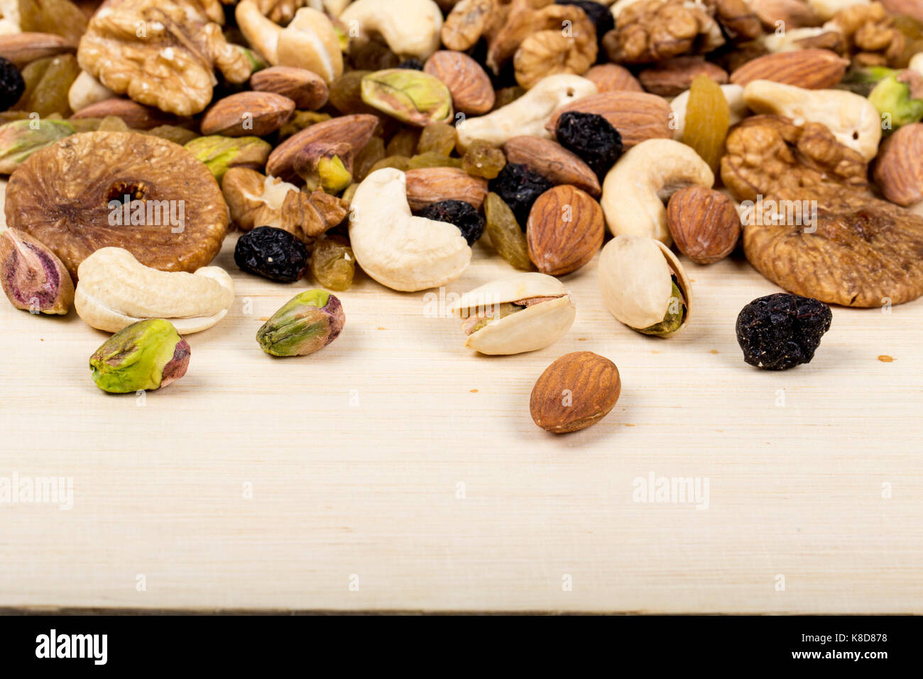 Mix Dry fruits in white Stock Photo - Alamy