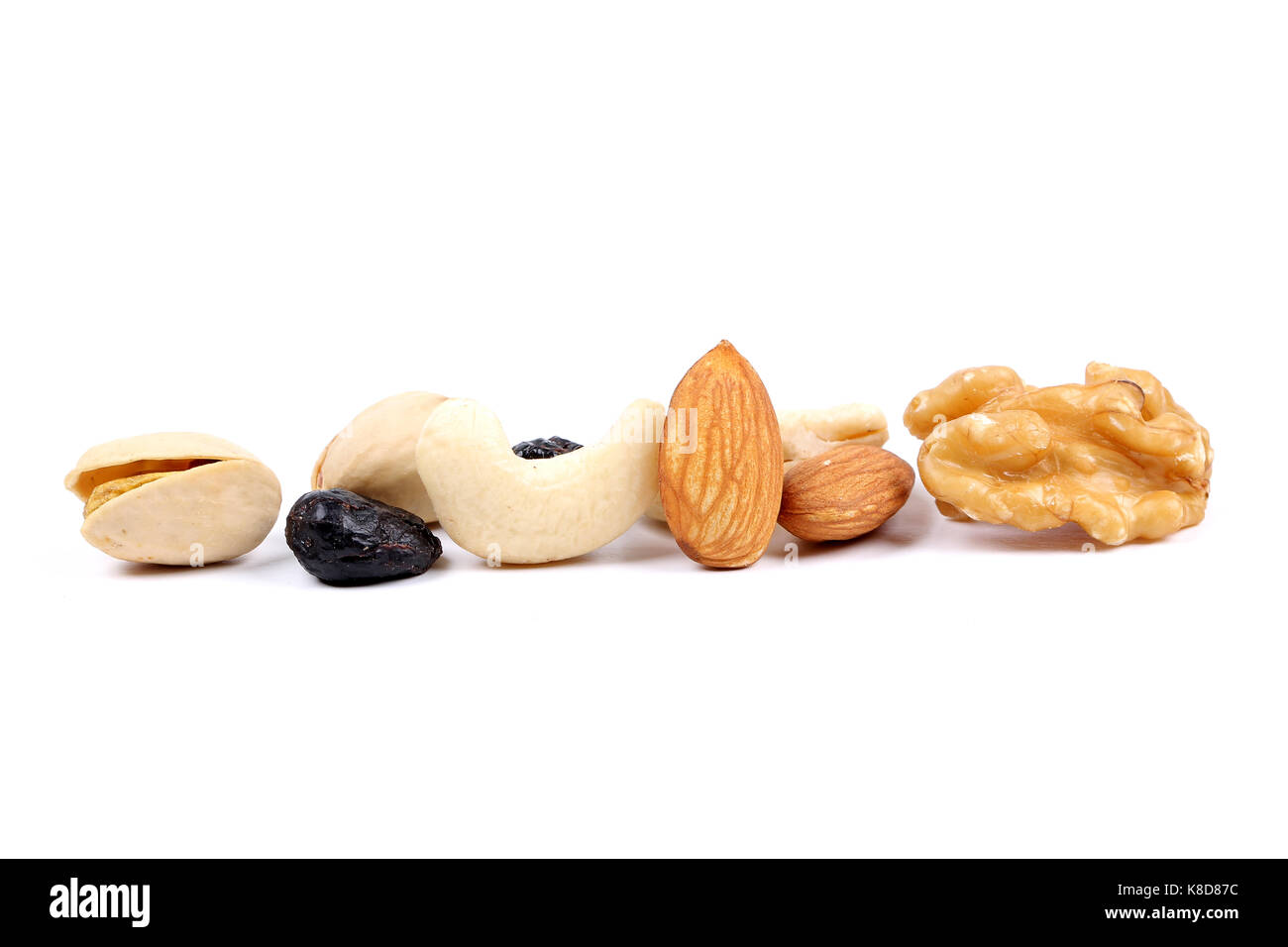Mix Dry fruits in white Stock Photo - Alamy
