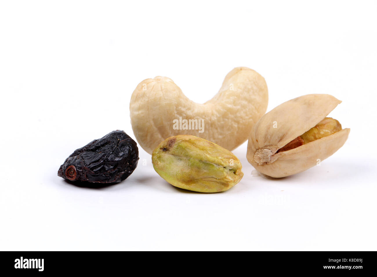 Mix Dry fruits in white Stock Photo - Alamy