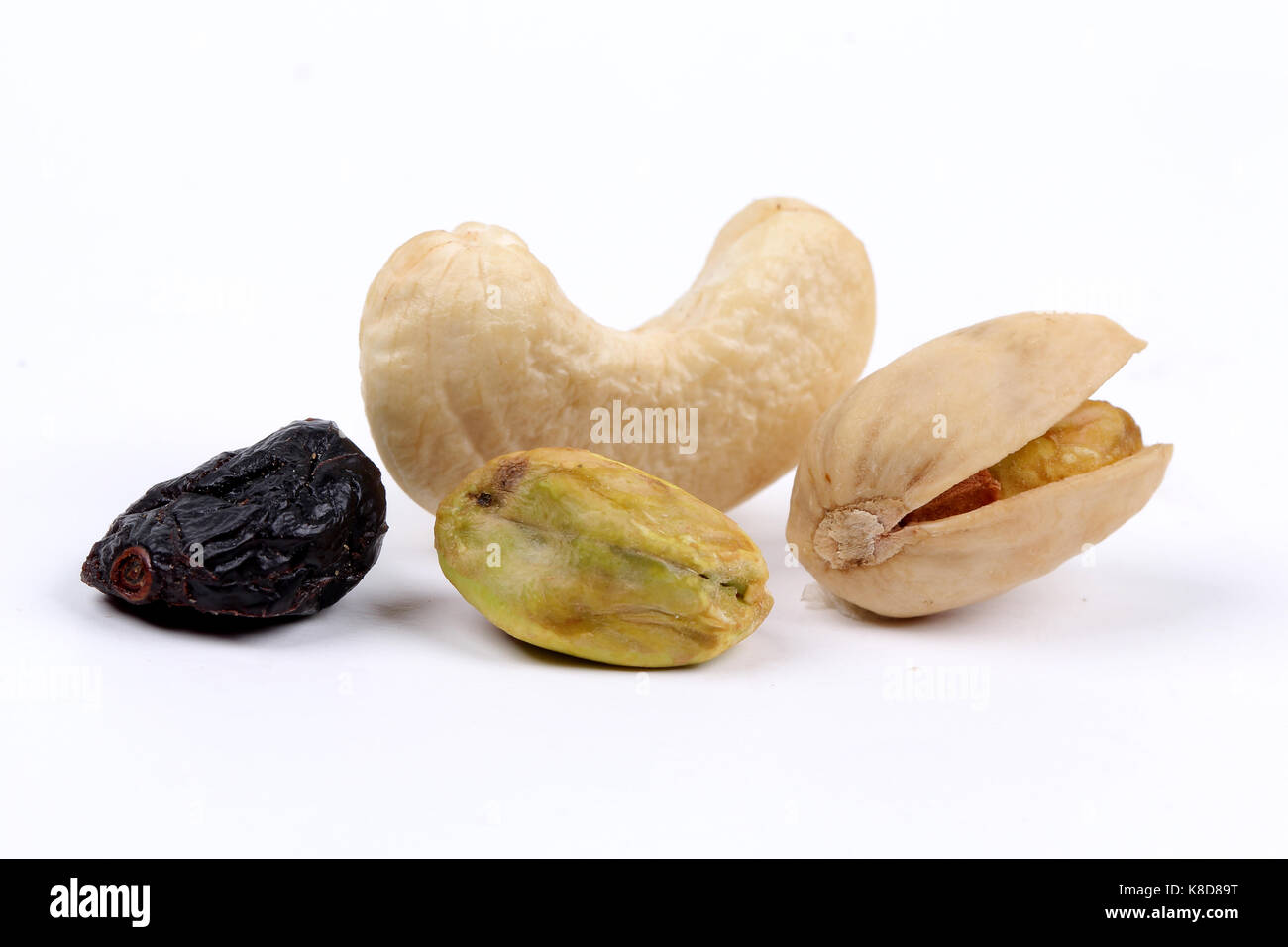 Mix Dry fruits in white Stock Photo - Alamy
