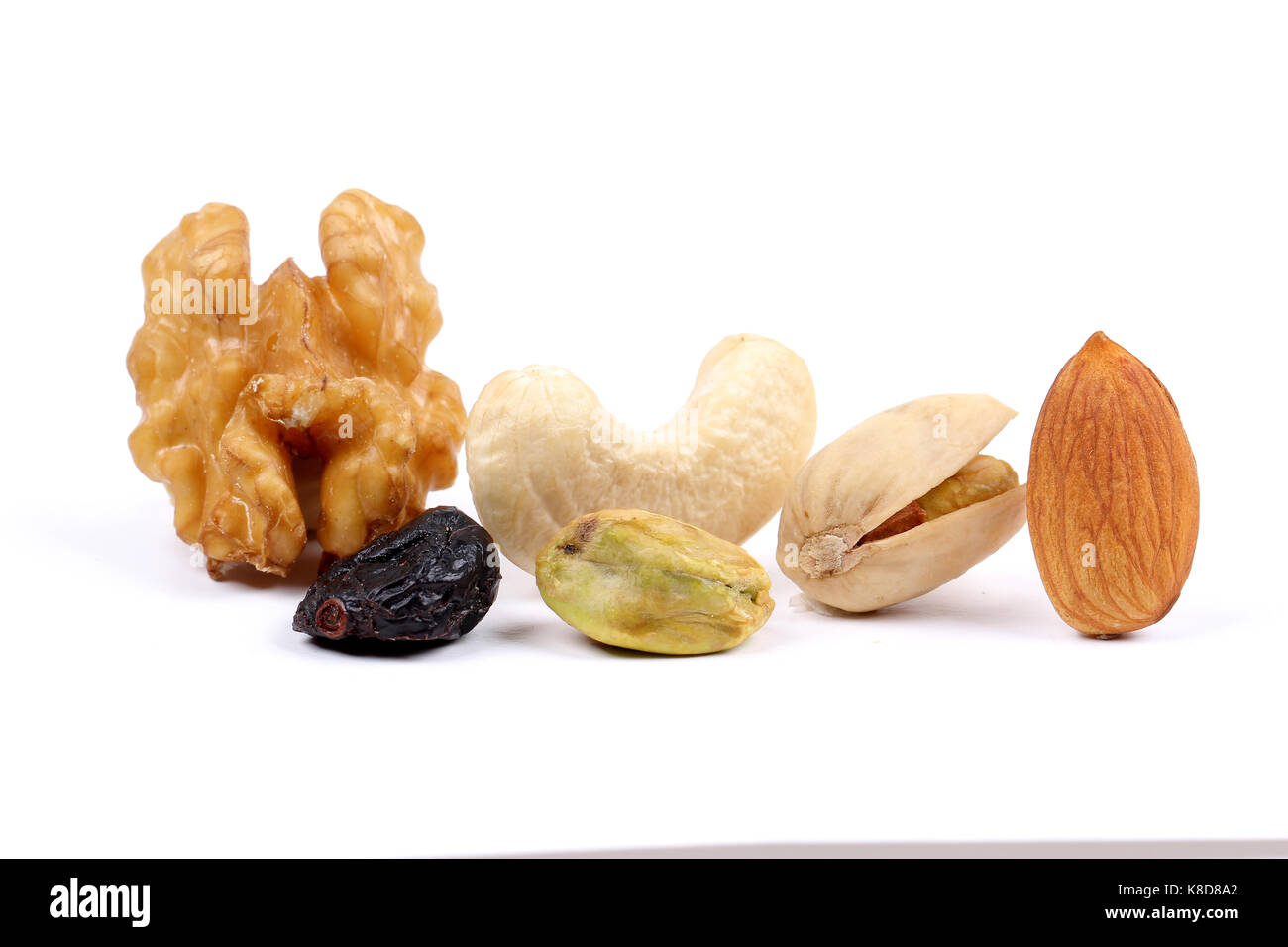 Mix Dry fruits in white Stock Photo - Alamy