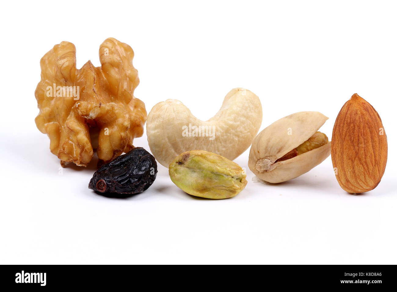 Mix Dry fruits in white Stock Photo - Alamy