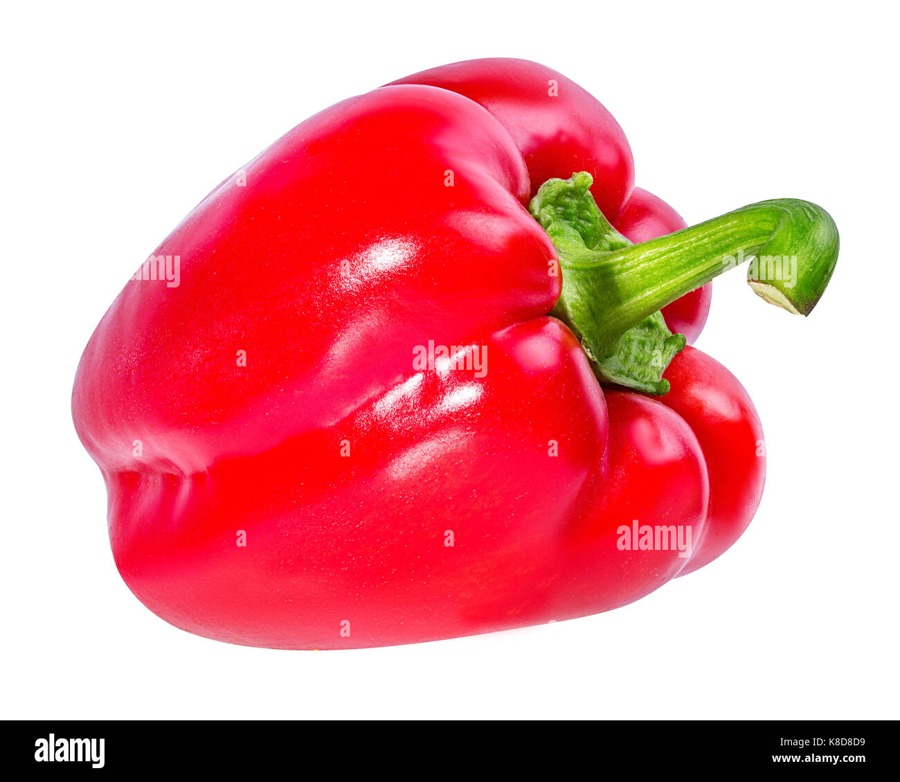 Pepper isolated. Red bell pepper. With clipping path Stock Photo - Alamy