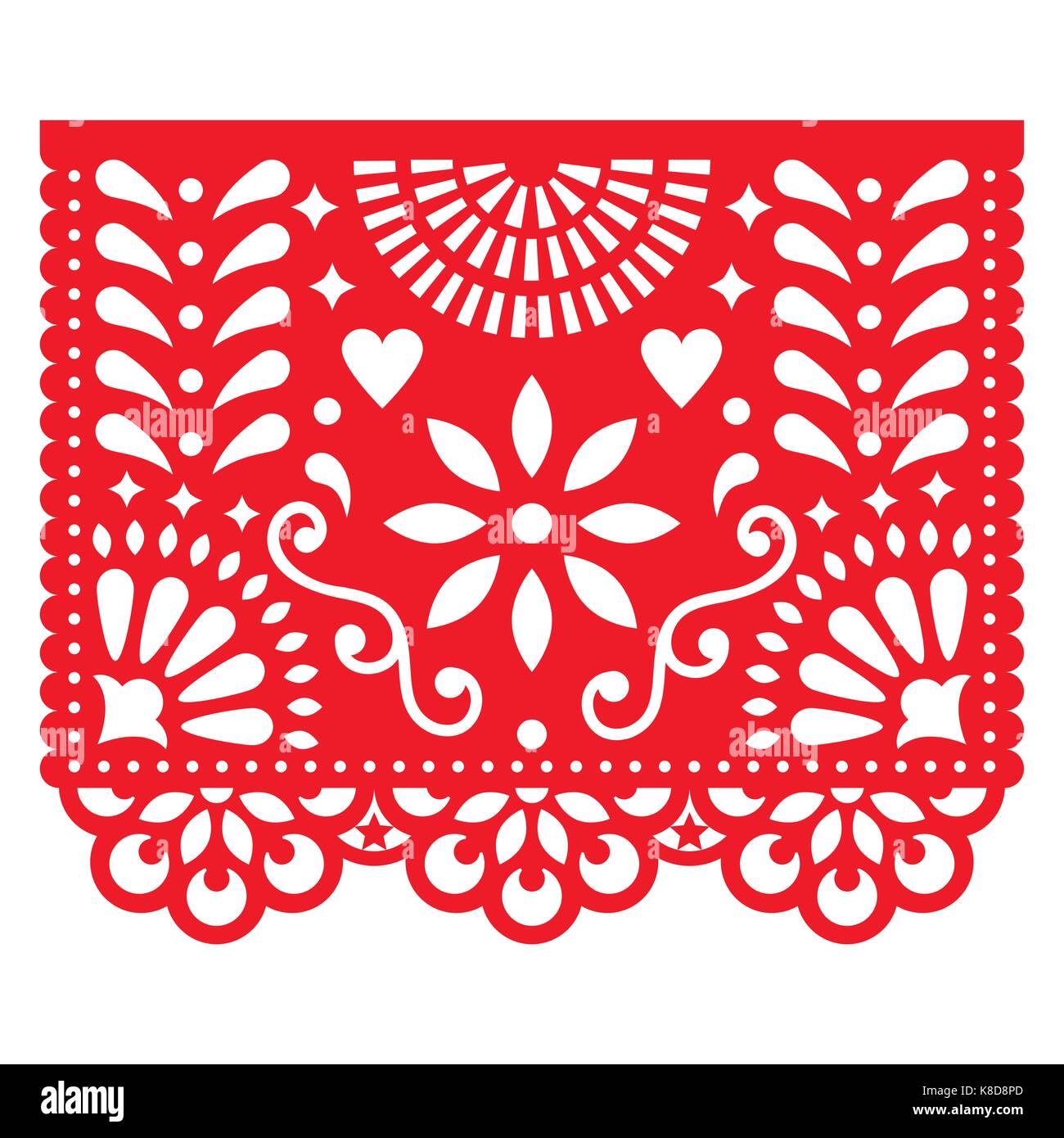 Mexican Paper Decorations Papel Picado Vector Design Traditional 