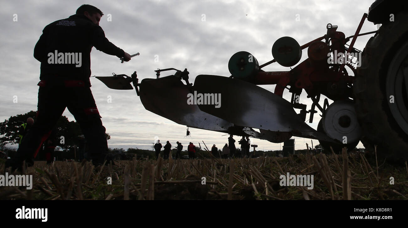Sean Tracey from Co Carlow makes some adjustments to his aquipment at ...