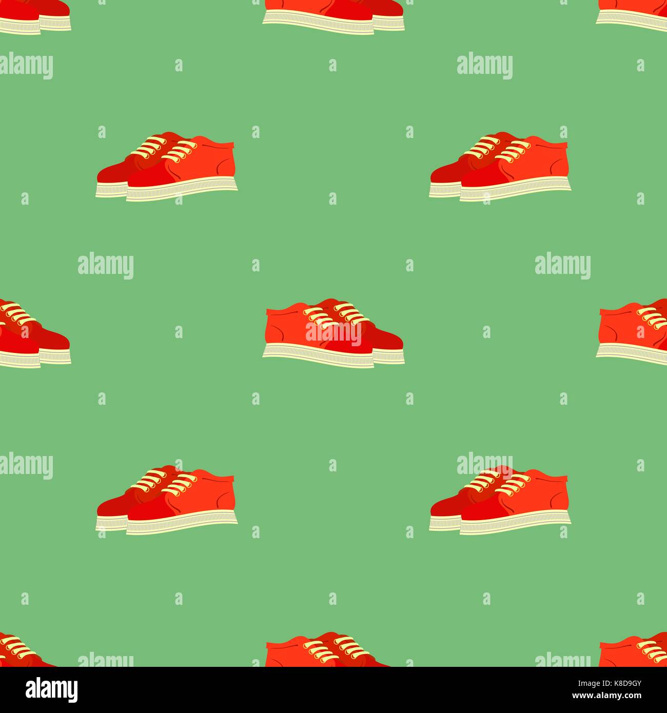 Sport Red Shoes Seamless Pattern Stock Vector Image & Art - Alamy