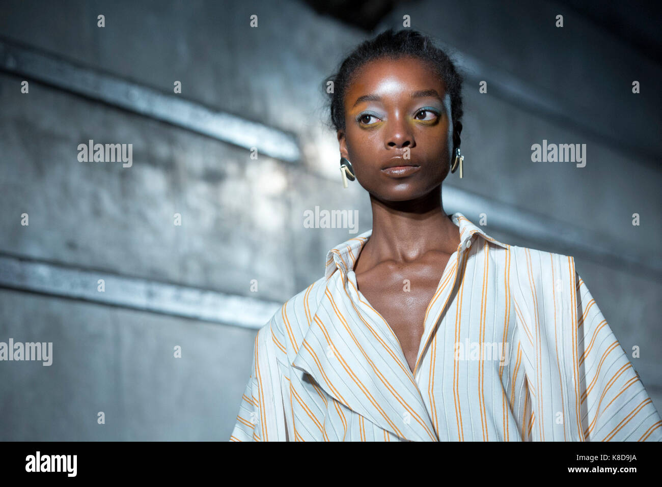 Models on the catwalk during the palmer//harding London Fashion Week ...