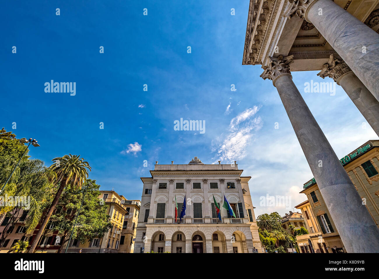 Italy Liguria Chiavari - town hall Stock Photo - Alamy