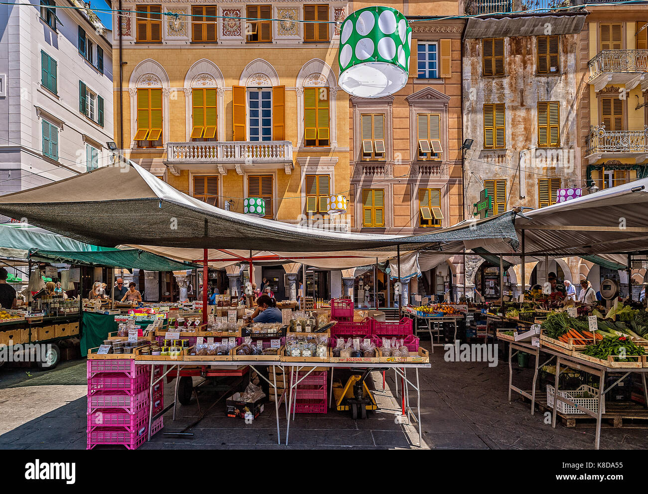 Italy Liguria Chiavari - Piazza Mazzini Market - fruit Stock Photo - Alamy