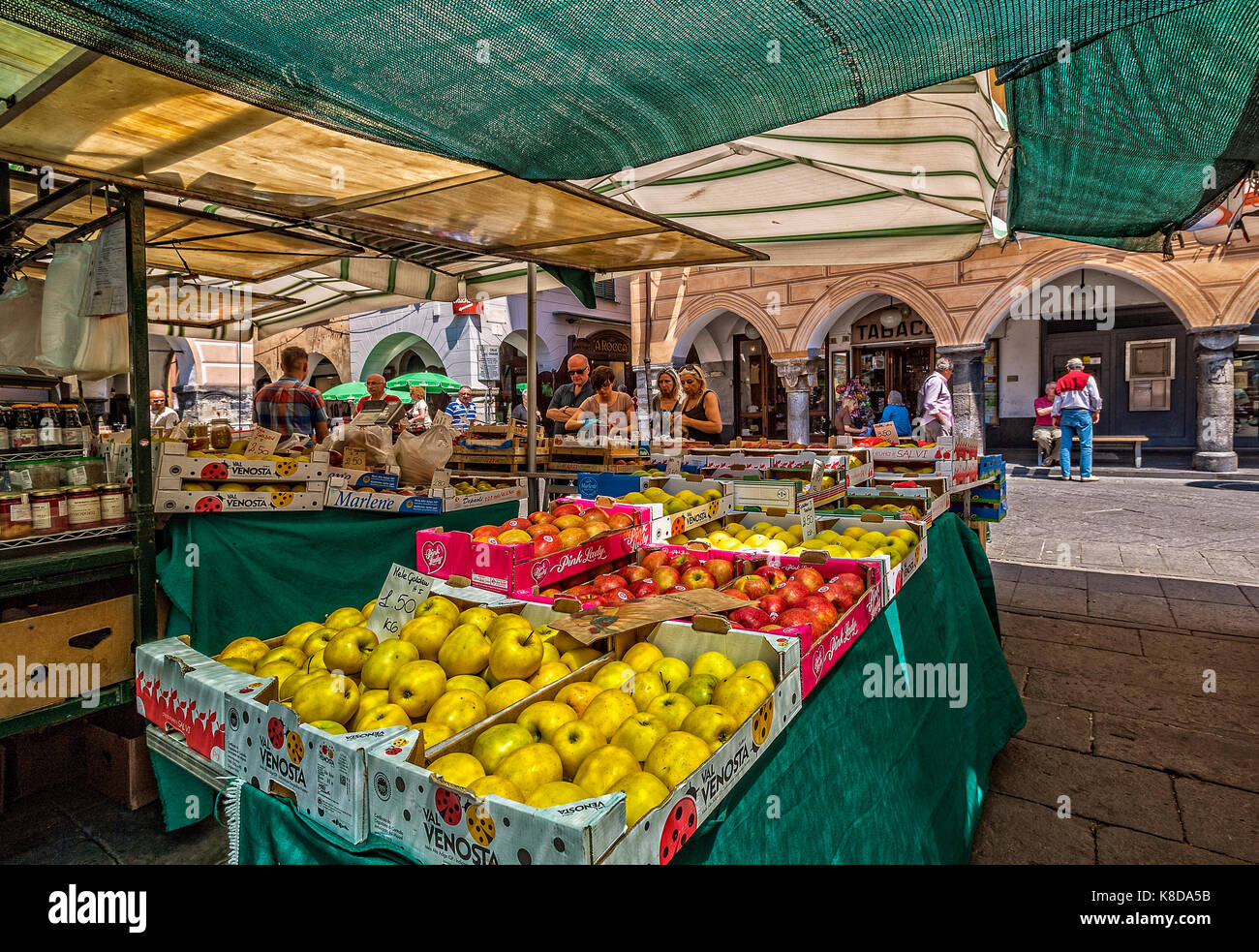 Italy Liguria Chiavari - Piazza Mazzini Market - fruit Stock Photo - Alamy