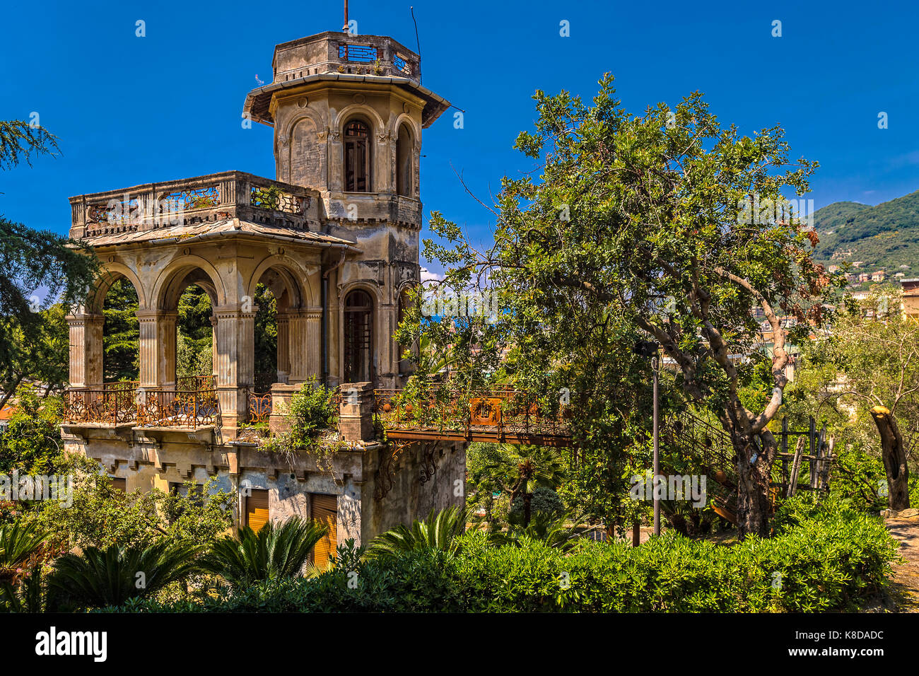 Italy Liguria Chiavari - Villa Rocca - la Torretta Stock Photo - Alamy