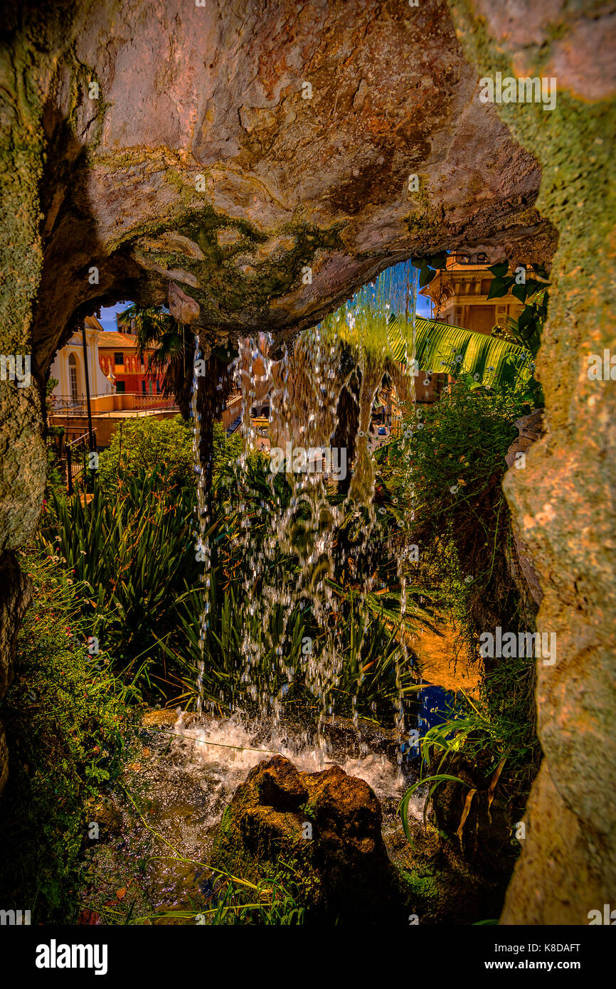 Italy Liguria Chiavari - Villa Rocca - Cave and Fountain Stock Photo ...