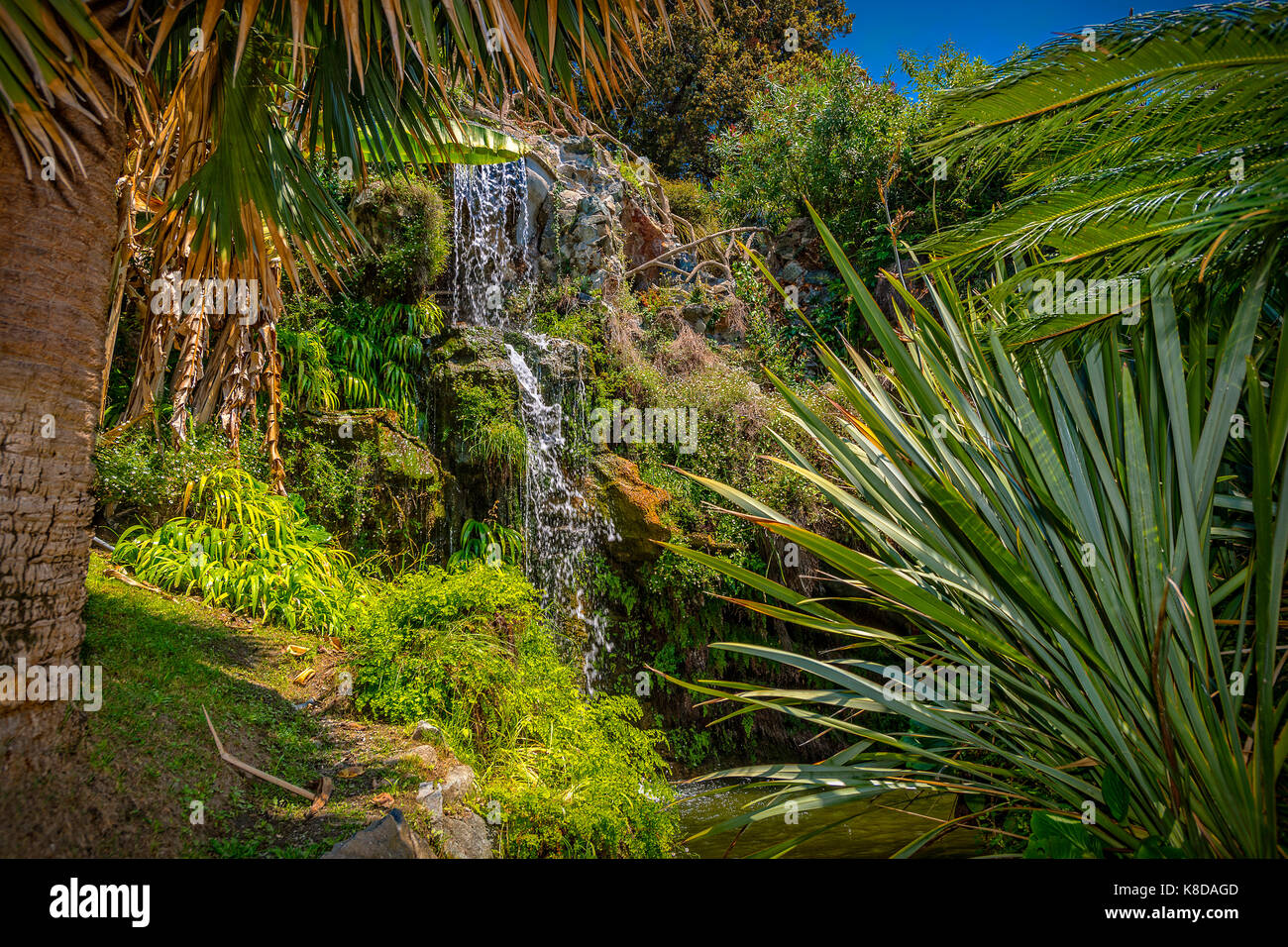 Italy Liguria Chiavari - Villa Rocca - Cave and Fountain Stock Photo ...