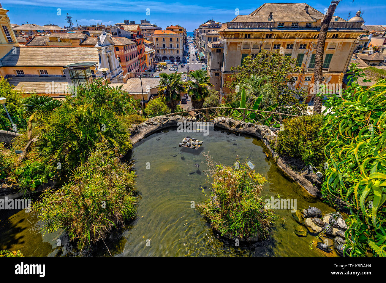Italy Liguria Chiavari - Villa Rocca - the Lake Stock Photo - Alamy