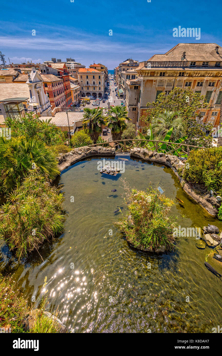 Italy Liguria Chiavari - Villa Rocca - the Lake Stock Photo - Alamy