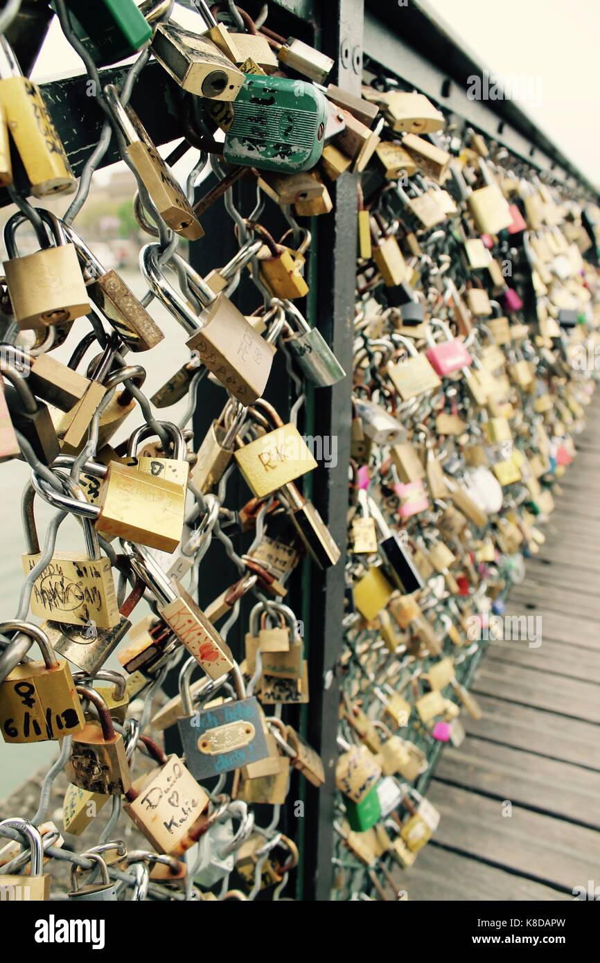 Locks and Love Bridge Stock Photo - Alamy