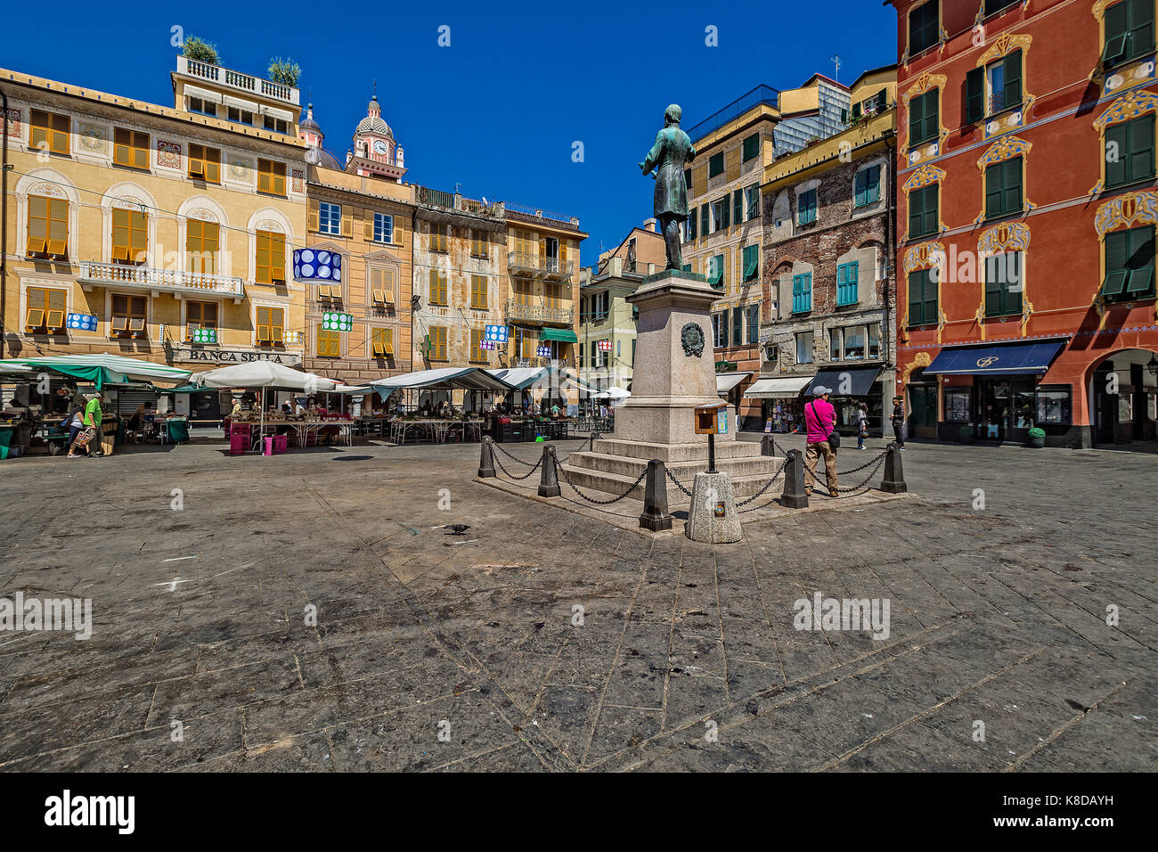 Italy Liguria Chiavari - Piazza Mazzini Stock Photo - Alamy