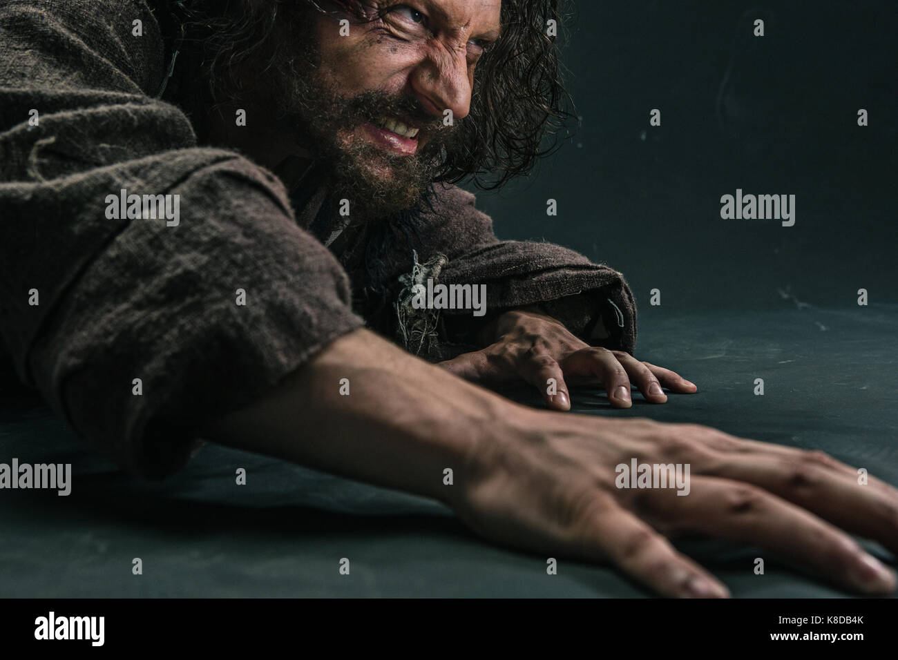 Actor in makeup, a poor man Stock Photo - Alamy