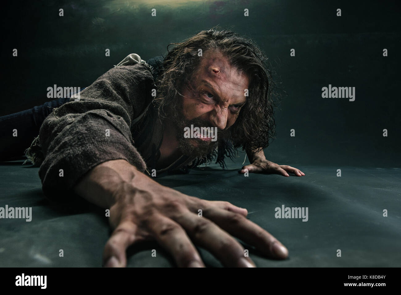 Actor in makeup, a poor man Stock Photo - Alamy