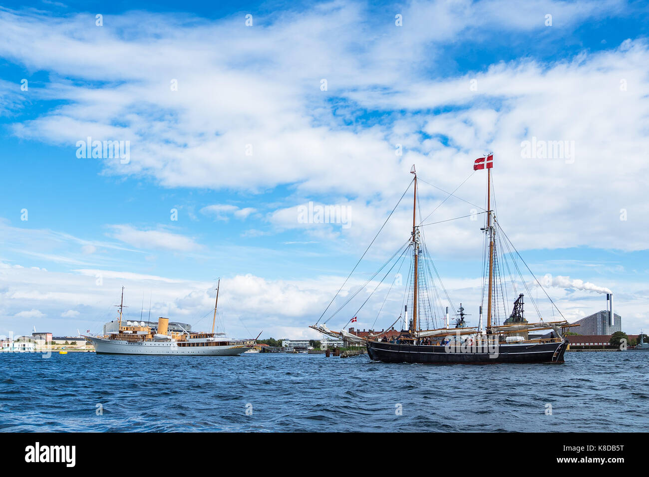 Sailing ships in the city Copenhagen, Denmark Stock Photo - Alamy