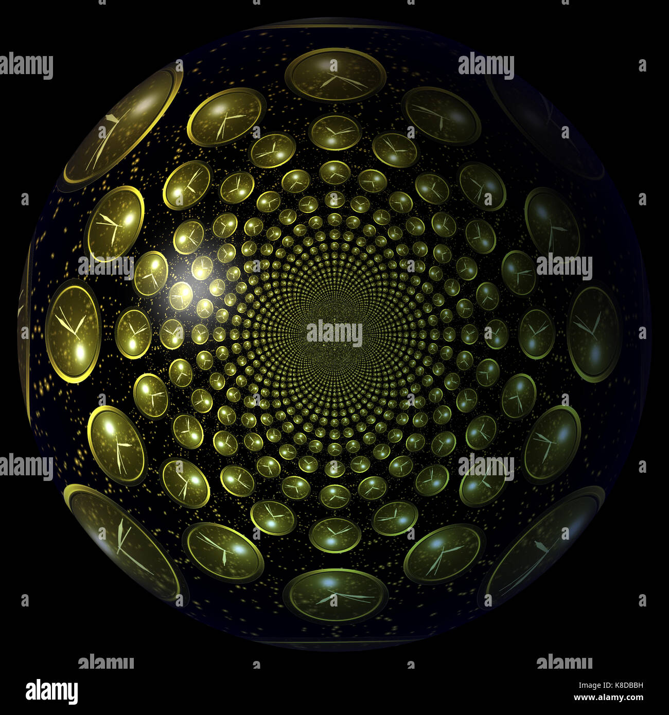 Digital 3D Illustration of surreal Clocks Stock Photo - Alamy