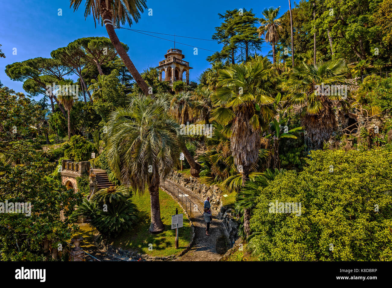 Italy Liguria Chiavari - Villa Rocca, Botanical garden Stock Photo - Alamy