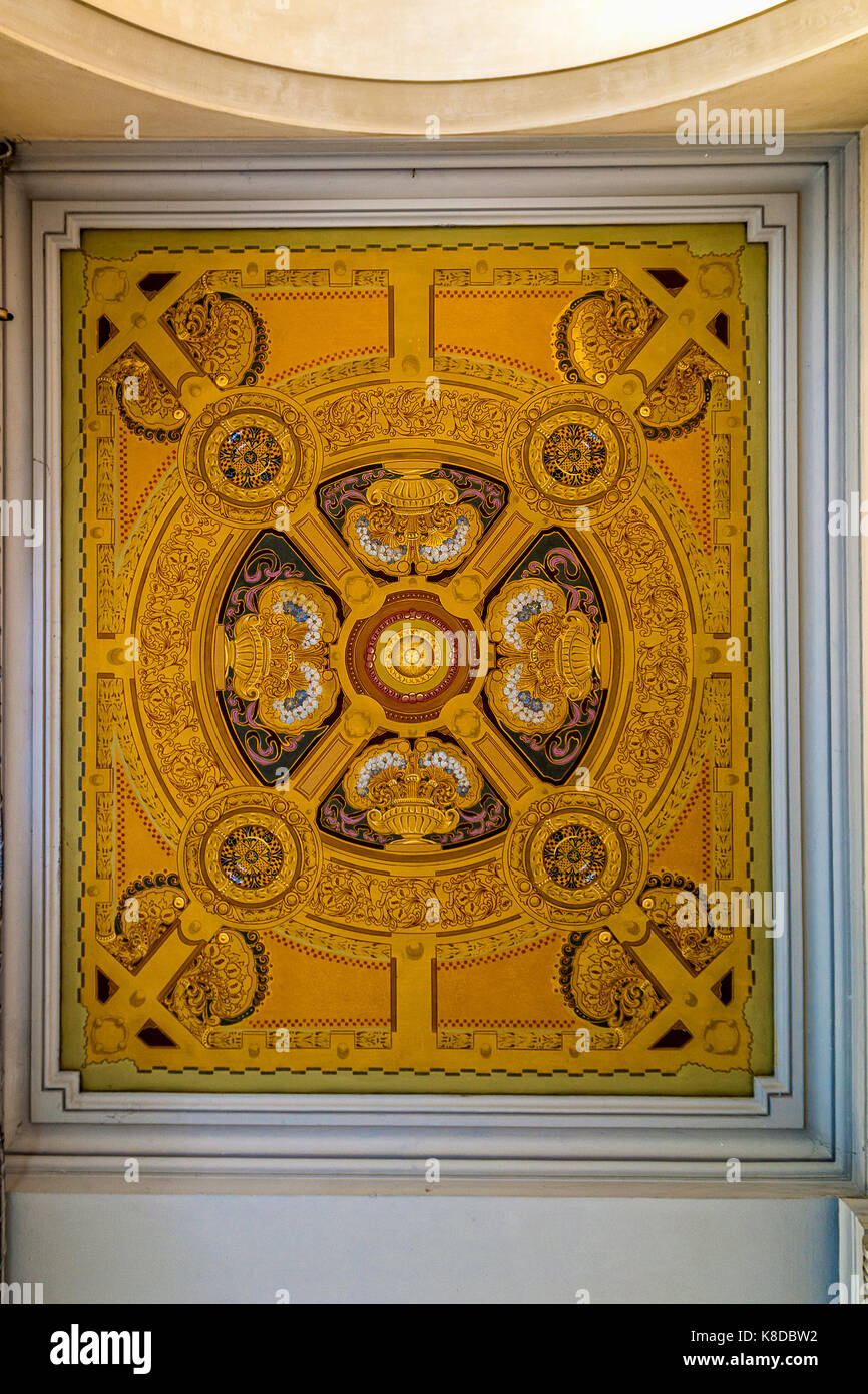 Italy Liguria Chiavari - Piazza Roma - arcade ceiling Stock Photo - Alamy