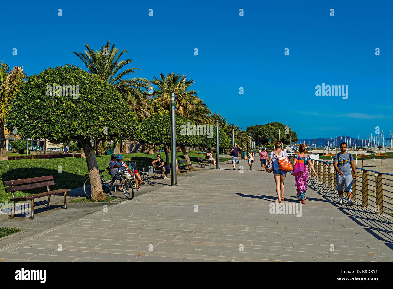 Italy Liguria Chiavari seafront Stock Photo - Alamy
