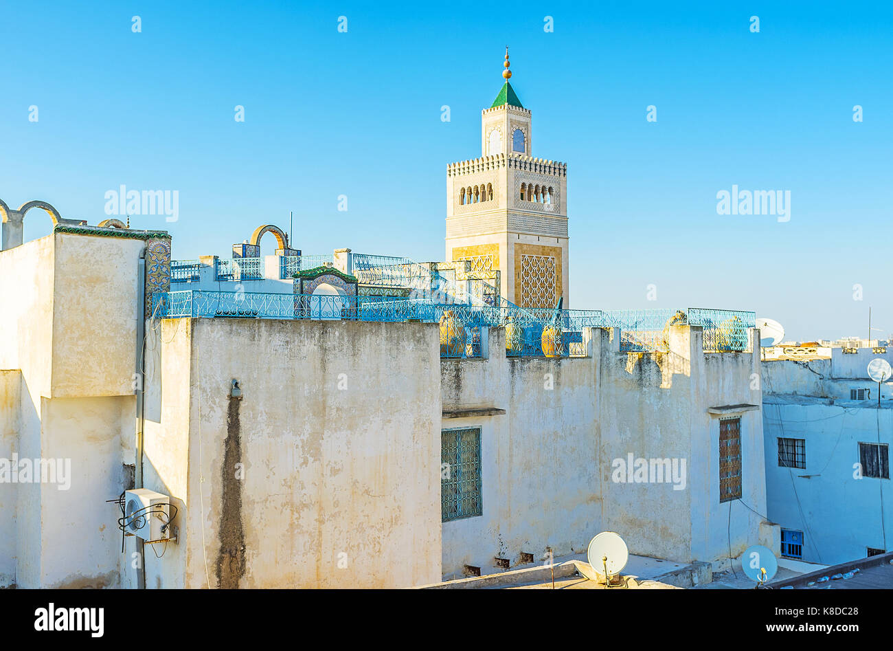 The dense buildings in Tunis Medina look great from the top, their ...