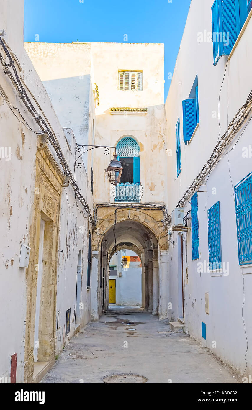 Medina of Tunis is historic location with preserved old mansions ...