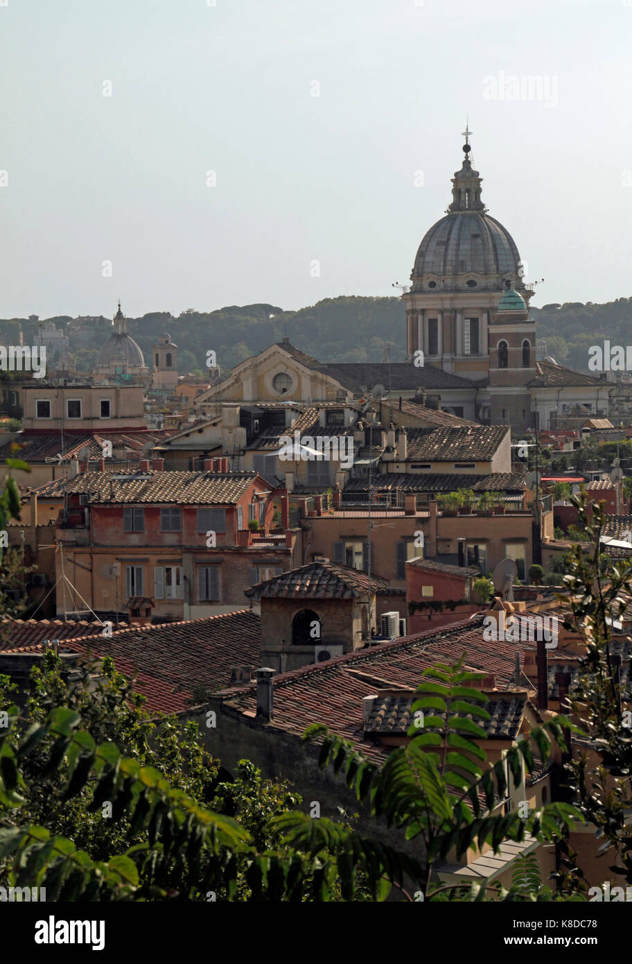 View over the rooftops of Rome, Italy Stock Photo - Alamy