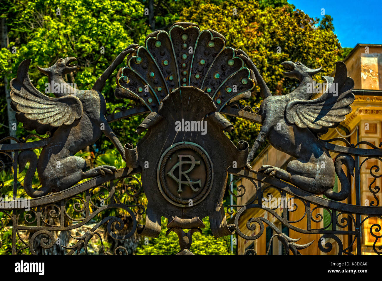 Italy Liguria Chiavari Villa Rocca- railing Stock Photo - Alamy