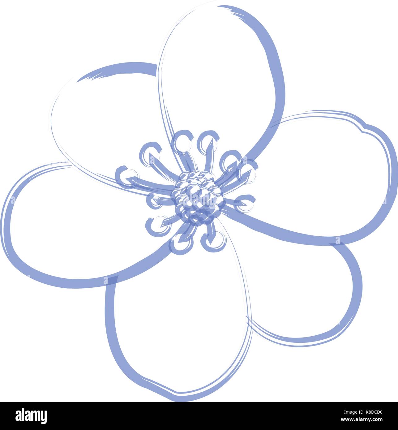 Isolated flower outline Stock Vector Image & Art - Alamy