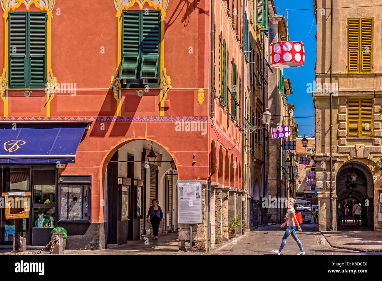 Italy Liguria Chiavari - Piazza Mazzini Stock Photo - Alamy