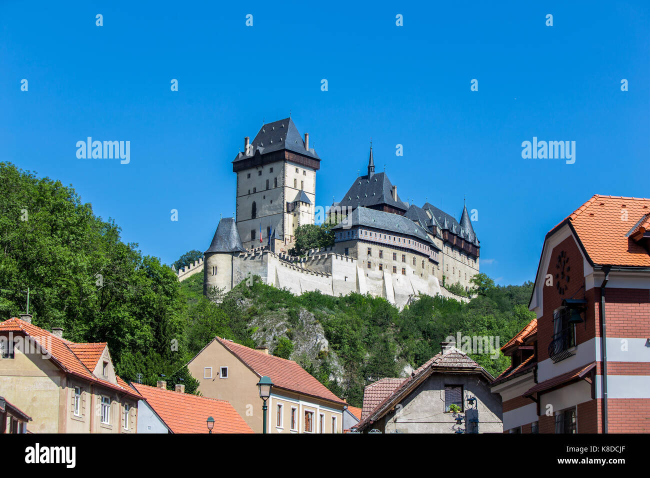Royal Castle Karlstejn Stock Photo - Alamy