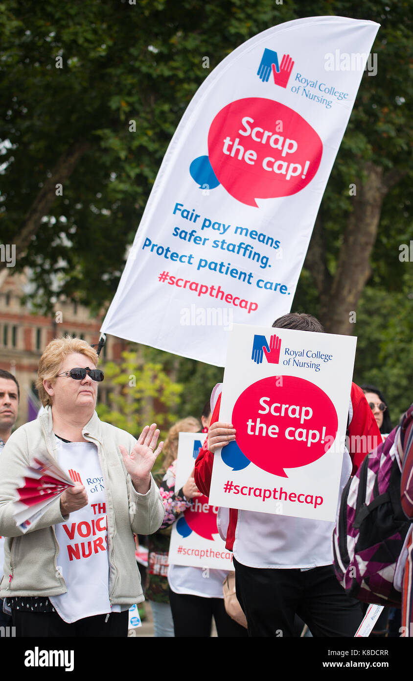 Scrap The Cap Protest - Thousands of nurses gather at Parliament Square ...