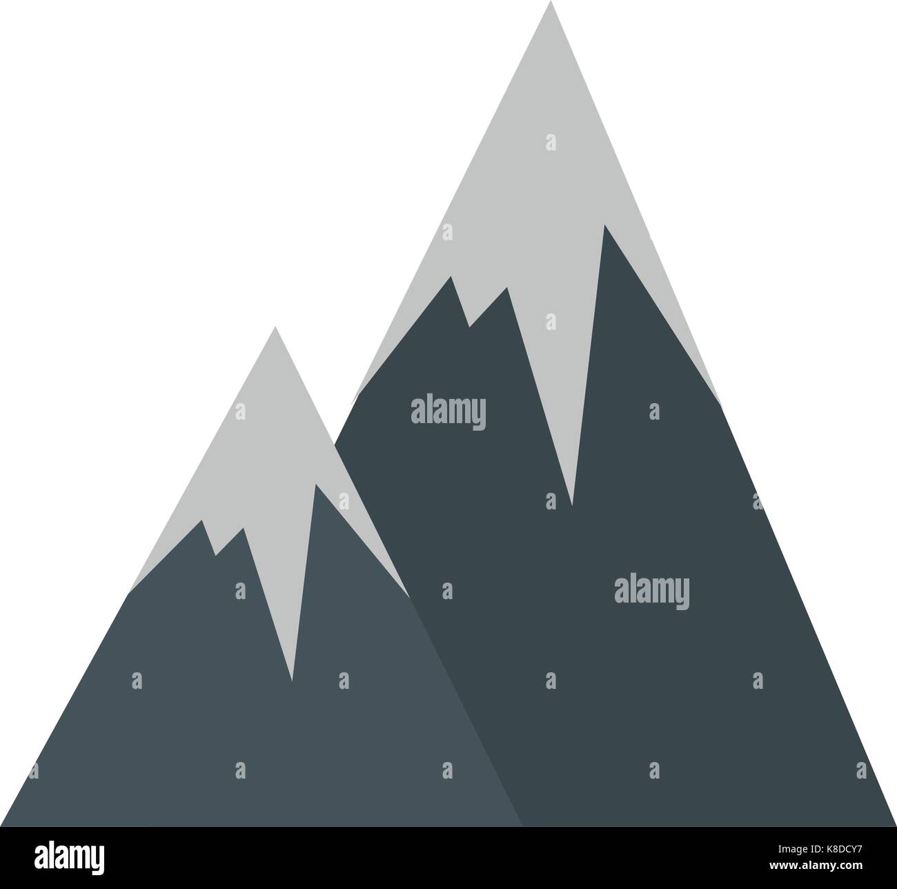 snowy mountains isolated icon vector illustration design Stock Vector ...