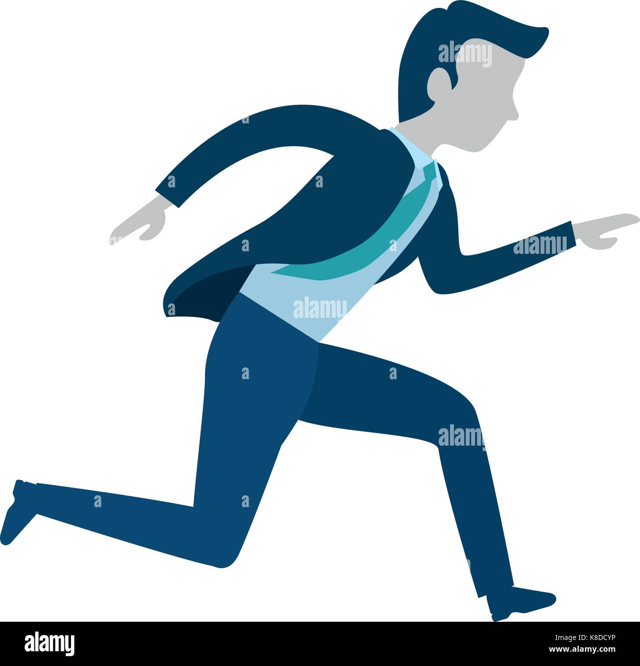 successful businessman running avatar character vector illustration ...