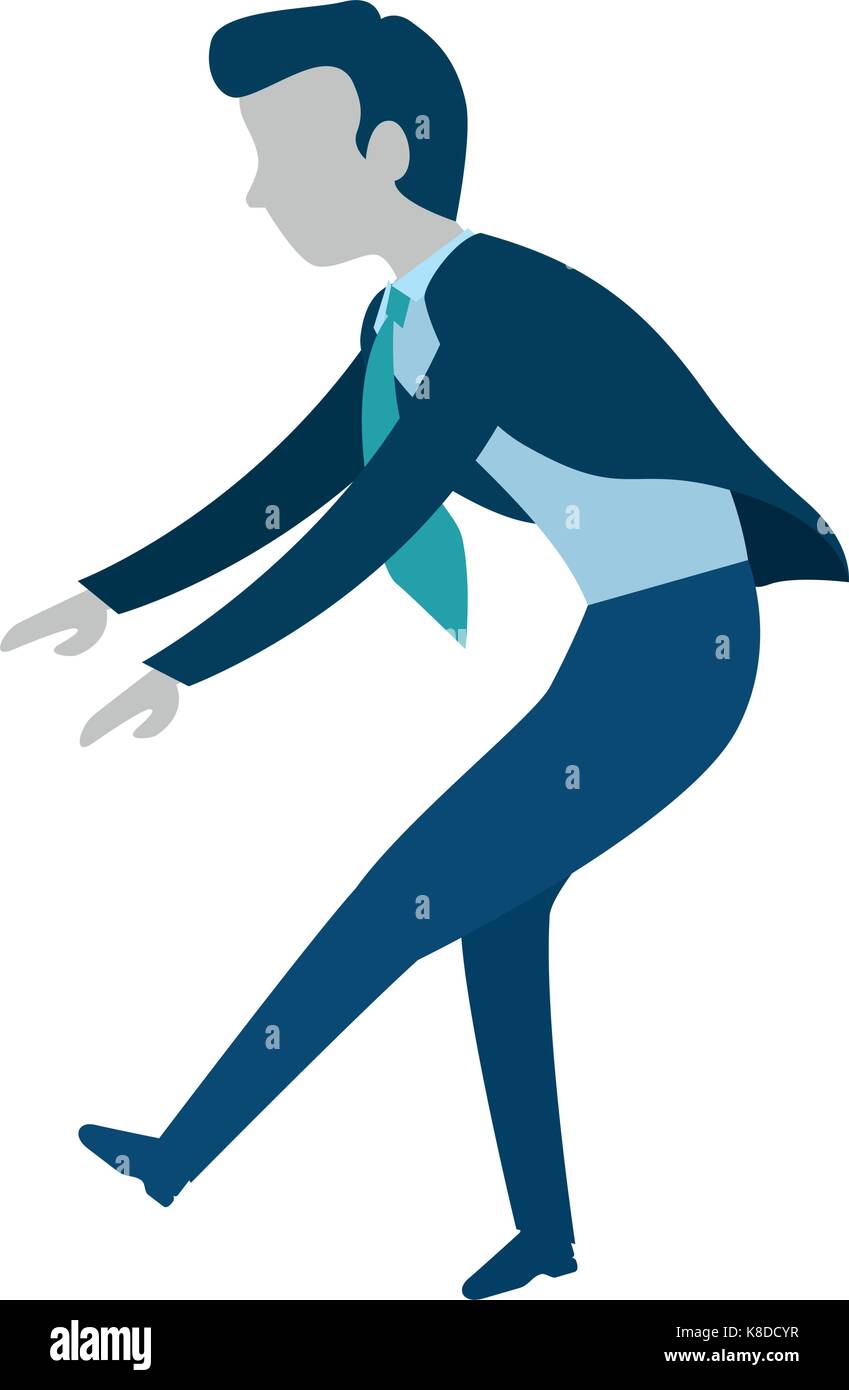 successful businessman climbing avatar character vector illustration ...