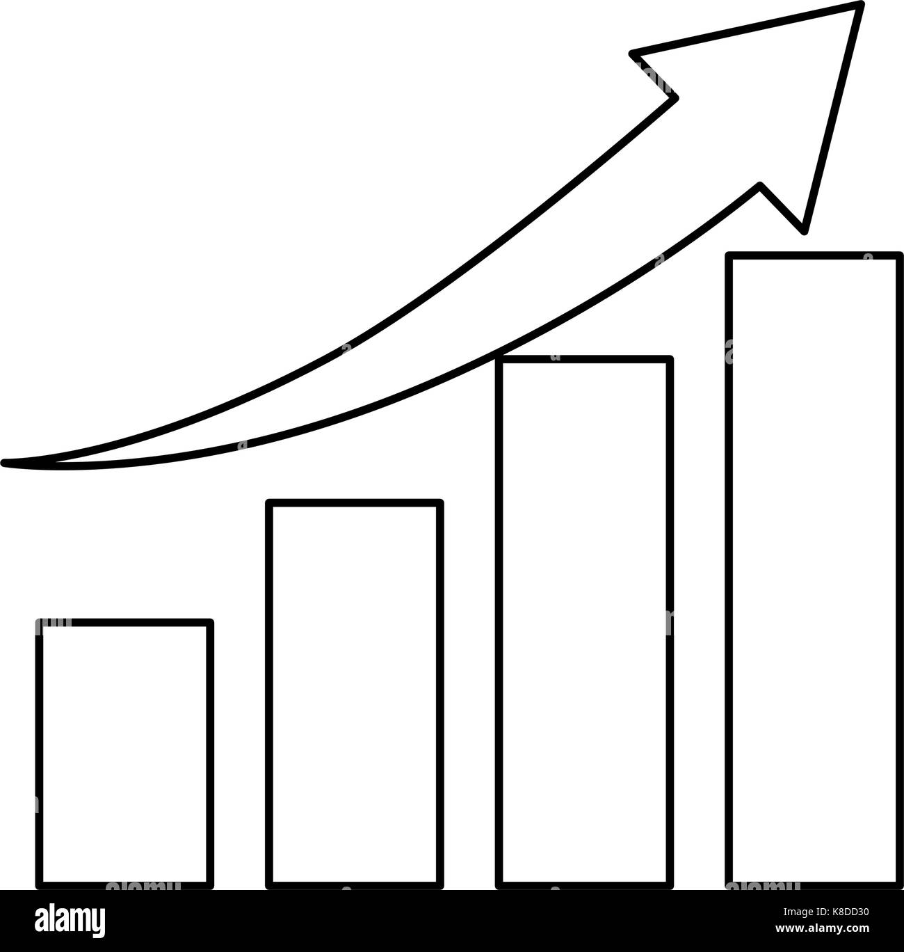 bars with arrow up vector illustration design Stock Vector Image & Art ...