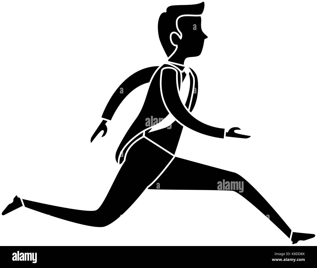 successful businessman running avatar character vector illustration ...