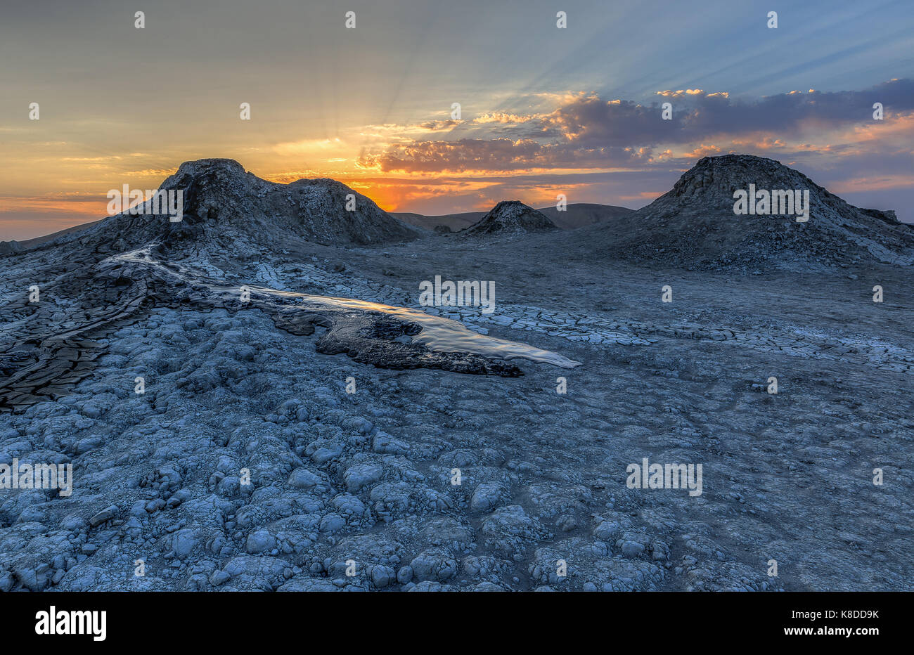 Mud volcanoes in Gobustan.Azerbaijan Stock Photo - Alamy