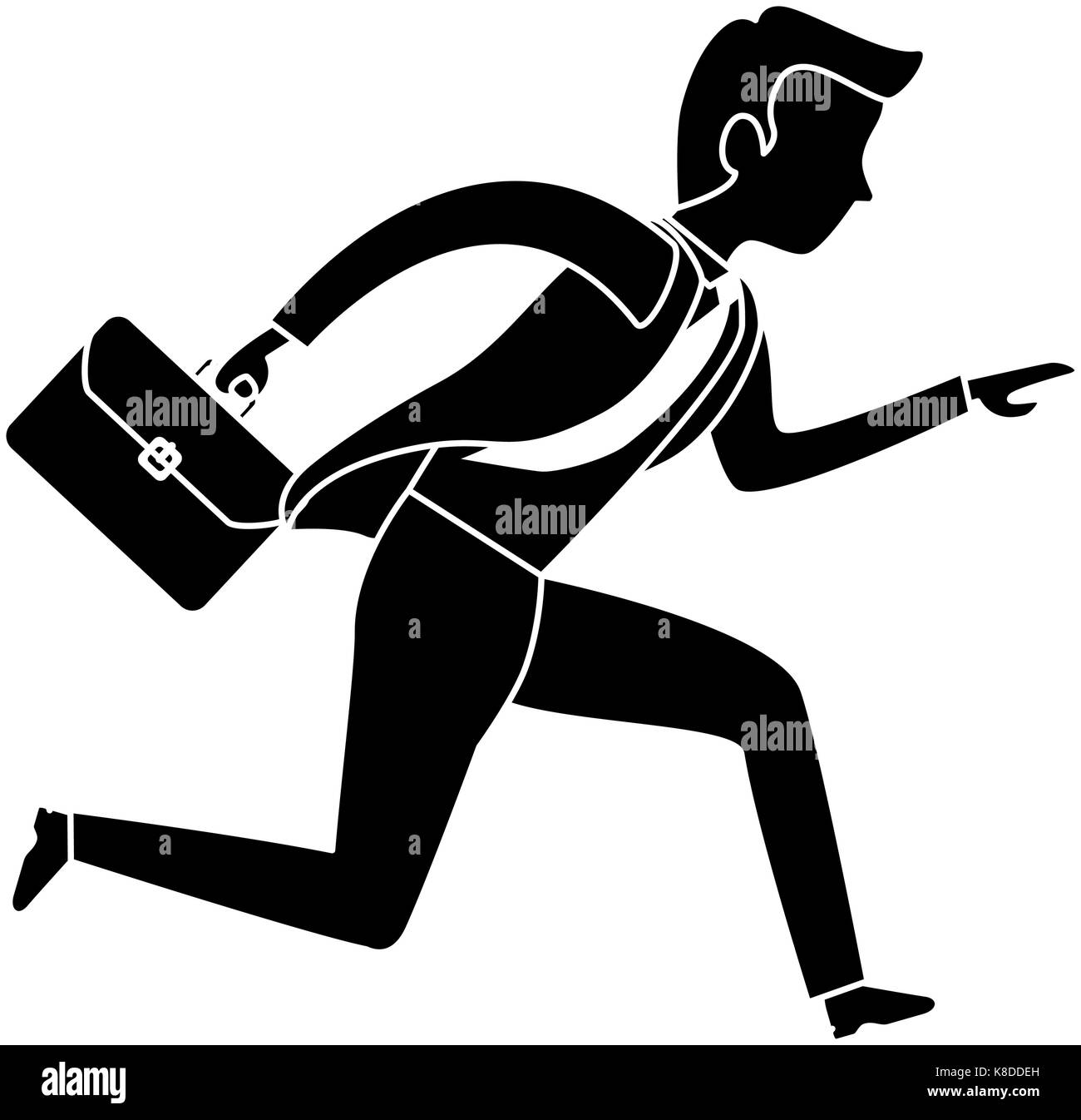 Businessman running portfolio character hi-res stock photography and ...