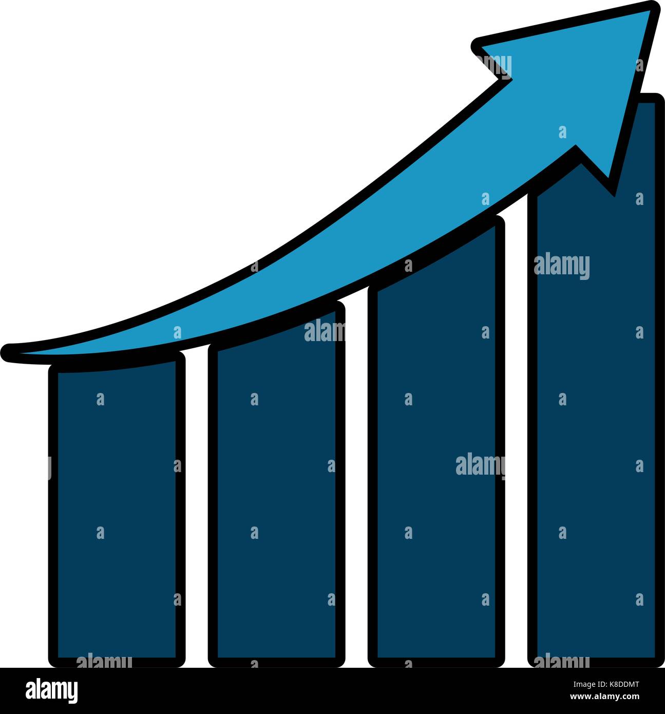 bars with arrow up vector illustration design Stock Vector Image & Art ...