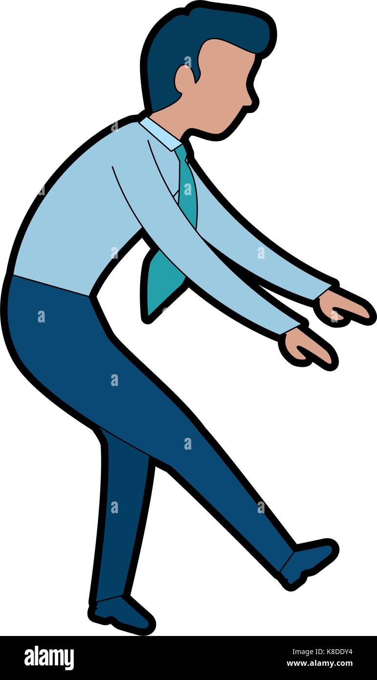 successful businessman climbing avatar character vector illustration ...